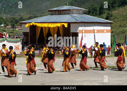 geography / travel, Bhutan, tradition / folklore, Dance of the ...