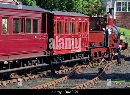 A Furness Railway No. 20 steam engine and carriages at the recreation ...