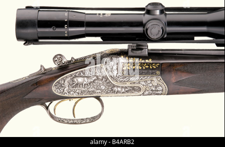 A magnificent over-and-under double-barrelled rifle, Merkel in Suhl ...