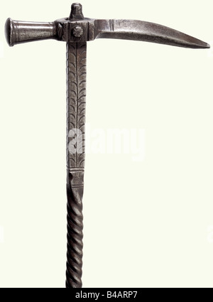 A Polish or Hungarian war hammer, 17th century Hammerhead with long ...