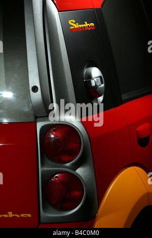 Car, Fiat Simba, Concept Car, Study, model year 2003, red-orange ...