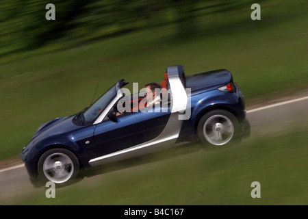 Car, Smart Roadster, Convertible, model year 2002-, blue silver ...