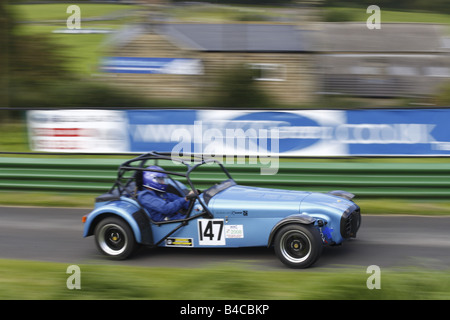 Caterham Seven sports car racing at Cadwell park race track Stock Photo ...