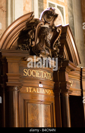 Confessional at St. Peter’s Basilica (Vatican Stock Photo - Alamy