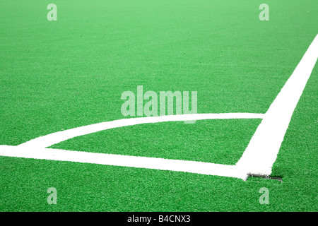 Football Pitch corner flag markings and pole Stock Photo - Alamy
