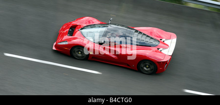 Ferrari P4/5 by Pininfarina, model year 2006-, red, view in engine ...