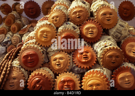 Terracotta sun face Stock Photo - Alamy
