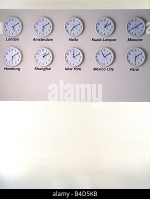 Standard time zones of the world Stock Photo - Alamy