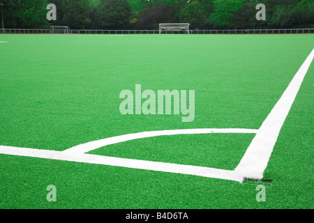 Football corner markings Stock Photo - Alamy