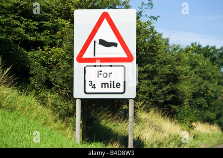Warning road sign of Side Winds England UK Stock Photo - Alamy