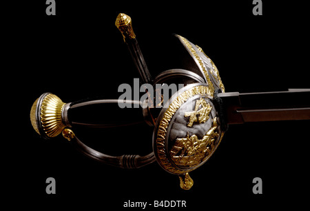 Sword hilt pommel blade and handle isolated over black Stock Photo - Alamy