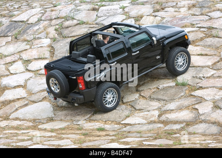 Hummer H3, built by Büsching , model year 2007, driving, diagonal from ...