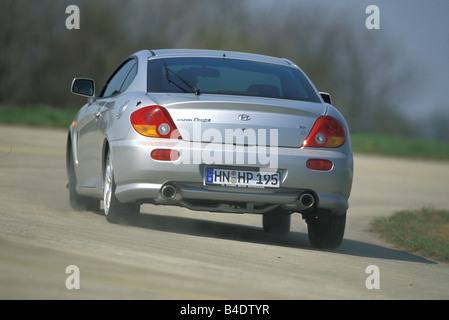Car, Hyandai Coupe, model year 2001-, silver, Coupe, roadster, driving ...