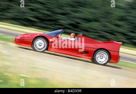 Car, Ferrari F50, model year 1995-2002, red, roadster, Convertible, Two ...