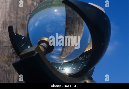 A Campbell Stokes Sunshine Recorder, measuring hours of sunlight at ...