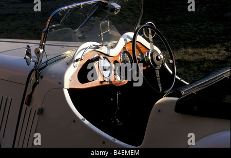 Car, Singer, vintage car, approx. model year 1933, Roadster, white ...