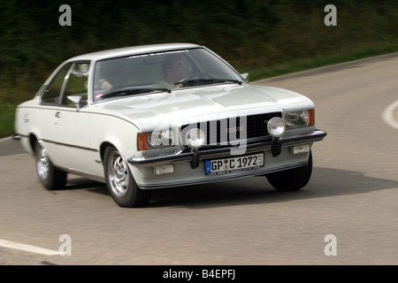 Car, Opel Commodore, old car, 1970s, seventies, white, Coupé, Coupe ...