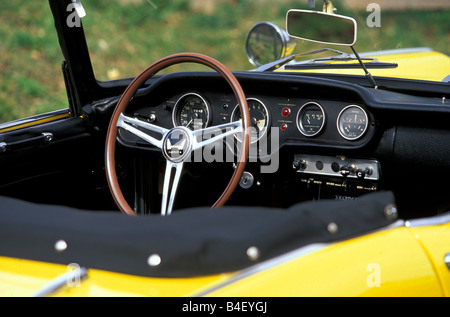 Car, Honda S800, vintage car, convertible, yellow, 1960s, sixties ...