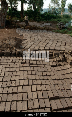 Brick-making in Rwanda Stock Photo - Alamy