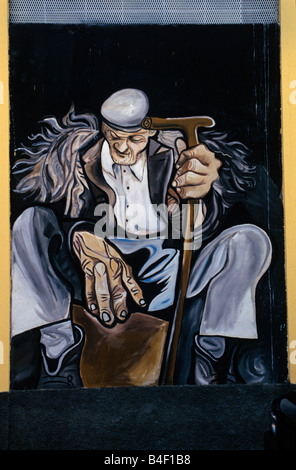 Mural illustrating social issues in Italy Stock Photo - Alamy