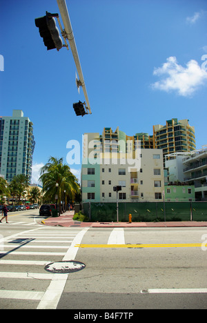 Palm Beach , pedestrian crossing or crosswalk warning sign in middle of ...