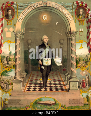 Washington as a freemason Stock Photo - Alamy