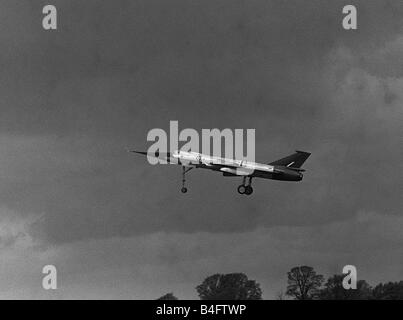 Aircraft BAC 221 maiden flight at BAC Filton in Bristol 1963 Delta wing ...