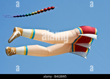 Rhode Island, Newport. Kite flying at Brenton Point State Park on Ocean ...