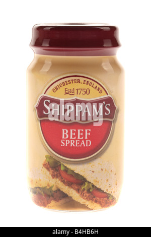 Pot of Beef Spread Paste Stock Photo - Alamy