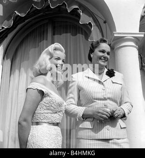 Diana Dors May 1956 Actress at cannes film Festival Stock Photo - Alamy