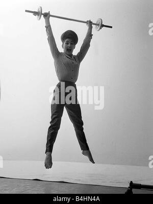 Elizabeth Kent January 1963 Actress lifting weights Stock Photo - Alamy