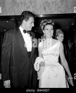 The VIPs Film Premiere September 1963 Side portrait of a smiling Laya ...