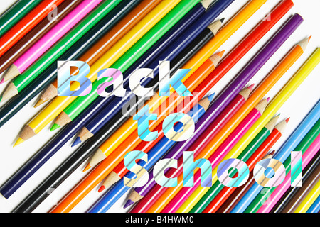 Back to school concept with colourful pencils Stock Photo - Alamy