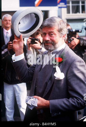 Actor Oliver Reed marries Josephine Burge at Epsom in September 1985 ...