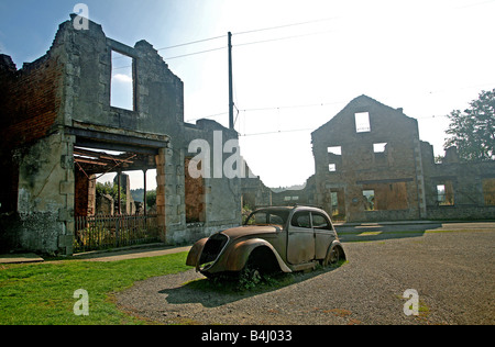 The ruins of Oradour-sur-glane, the by the nazis destroyed french ...