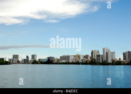 El Condado Lagoon and skyline, San Juan, Puerto Rico Stock Photo - Alamy