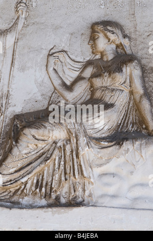 The ruins of the house of relief of Telephus at Herculaneum Stock Photo ...