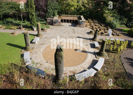 Roman gardens with Roman ruins too in Chester Stock Photo - Alamy