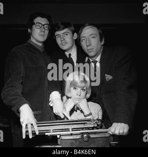 Mike McGear of Pop Group Scaffold January 1968with other group members ...