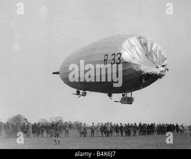 Armstrong Whitworth R33 Airship April 1925 outside the hangars at ...