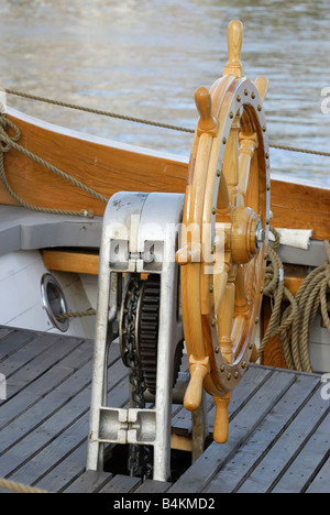 A steerable wheel of the sailing ship Stock Photo - Alamy