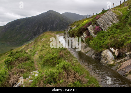 Leat from river Ffynnon Llugwy SW of Llyn Cowlyd feeds water to Cowlyd ...