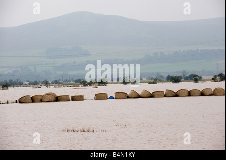 Flooded farmland near Wooler when the River Till broke its banks in ...