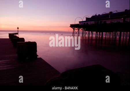 Cleethorpes Pier at Cleethorpes beach near Grimsby undergoing a ...