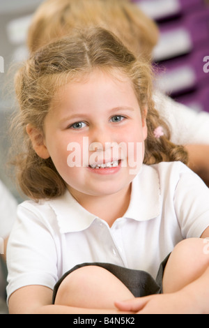 Year 7 girl / schoolgirl student / pupil / child / kid in new uniform ...