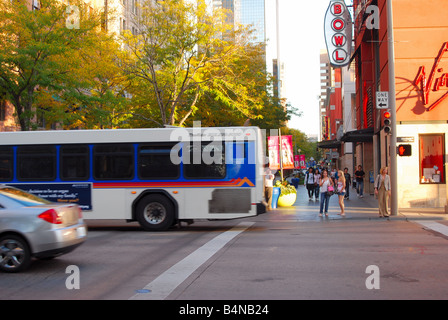 Busy street scene in Denver, Colorado, 1875. Engraving Stock Photo - Alamy