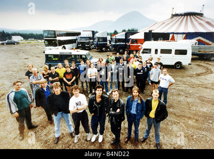 Runrig music groups 1991 Donnie Munro and band members Stock Photo - Alamy