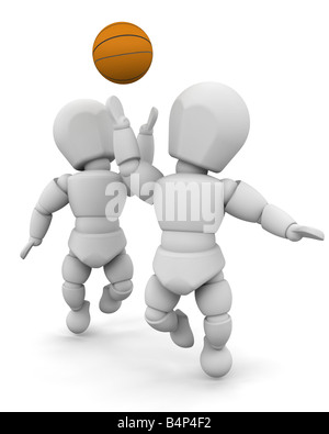 3D render of basketball players Stock Photo - Alamy