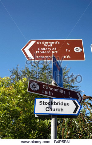 Signpost for Leith Edinburgh, Scotland Stock Photo - Alamy