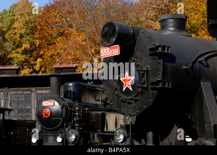 Steam Locomotive engine soviet star Stock Photo - Alamy